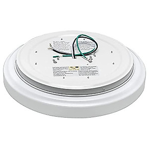 Hampton Bay 12 in. Round LED Flush Mount Light Pantry Laundry Closet Light 1000 Lumens Dimmable 4000K Bright White, 54074391