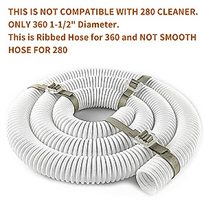 Replacement Pool Cleaner 6-Ft Cuffless Feed Hose for Polaris 360 Cleaner 9-100-3102 1-1/2" Diameter,Pool Accessories