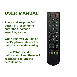 Remote Control Replacement for All TCL LCD LED Smart TV (NOT work for TCL ROKU TV and TCL Fire TV)