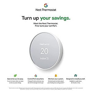 Google Nest Thermostat - Smart Thermostat for Home - Programmable Wifi Thermostat - Charcoal