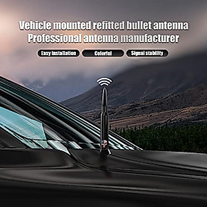 TimNas 1 PC Car Truck Bullet Antenna, Skull American Flag Pattern Antenna for GM Chevy Silverado 1500 2500 3500 HD Avalanche GMC Sierra 1500 2500 3500 Denali Heavy Duty Vehicle Accessories (Black)