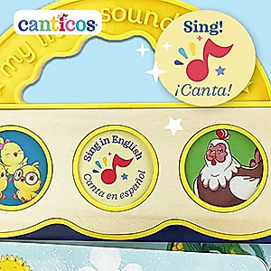Canticos Little Chickies / Los Pollitos - Bilingual / Bilingüe 3-Button Sound Board Book for Babies and Toddlers (English and Spanish Edition)