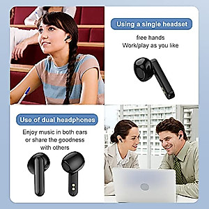 Hoseili 【2022new editionBluetooth Headphones.Bluetooth 5.2 Wireless Earphones in-Ear，LED Power Display IPX7 Waterproof Band Microphone Touch Control Portable Charging Case for iOS Android PC. YJ1