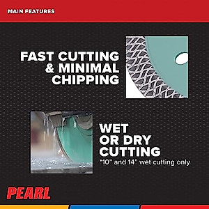 Pearl Abrasive P4 DIA45TT Turbo Mesh Blade for Porcelain and Granite 4-1/2 x .048 x 7/8, 20mm, 5/8