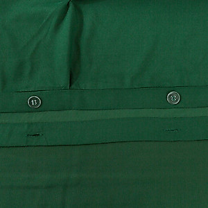 3 Pieces Bedding Duvet Cover Set, Pinch Pleated King Duvet Cover, Pintuck Comforter Quilt Cover with 2 Pillow Shams-King-104 X 90 inches-Green