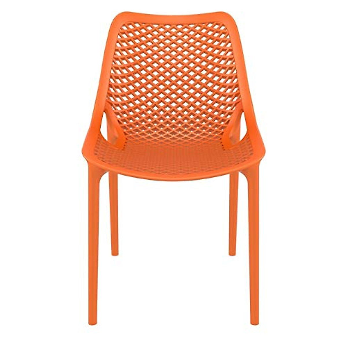 Compamia Air Outdoor Patio Dining Chair in Orange (Set of 2)