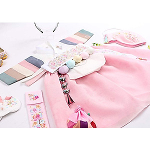 Beautiful Hanbok Dress First Birthday Korean Clothing Baby Girl Dol Party Adorable Dolbok Pastel Peach