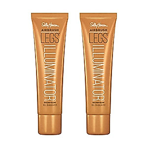 Sally Hansen Airbrush Legs, Illuminator Leg Makeup, Golden Glow 3.3 Oz, Pack of 2