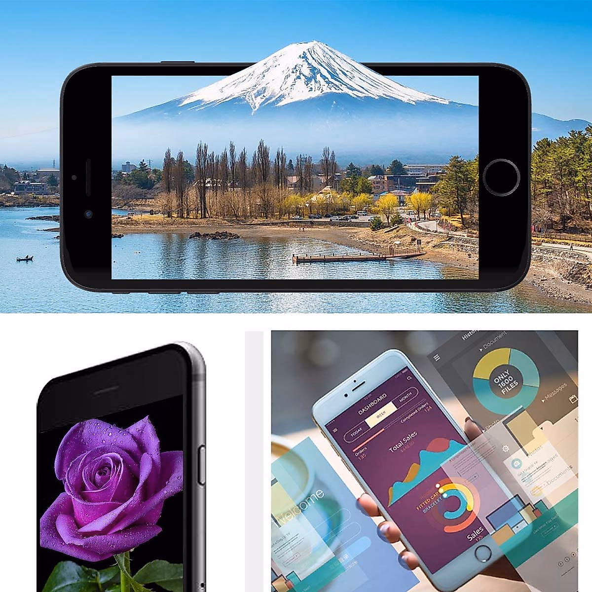 for iPhone 8/SE 2020 [ 2nd Generation ] Screen Replacement Black 4.7 inch, Bsz4uov LCD Display Touch Screen Digitizer, Waterproof Frame Adhesive Sticker+Repair Tool Kit