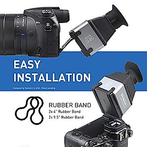 Kamerar CVF-1 Collapsible LCD Viewfinder 3X Magnifier for 3.0" and 3.2" DSRL Camera LCD Screen for Canon, Nikon, Pentax, Sony DSLR, Camera Screen Sunshade Hood