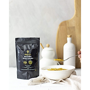 Bee and You - 100% Raw Pure Bee Pollen Granules, Amino Acids, Antioxidants, Enzymes, Vitamin B, Paleo, Keto Friendly, Gluten Free, Natural Superfood & Bee Pollen Supplement | 5 Oz Bag