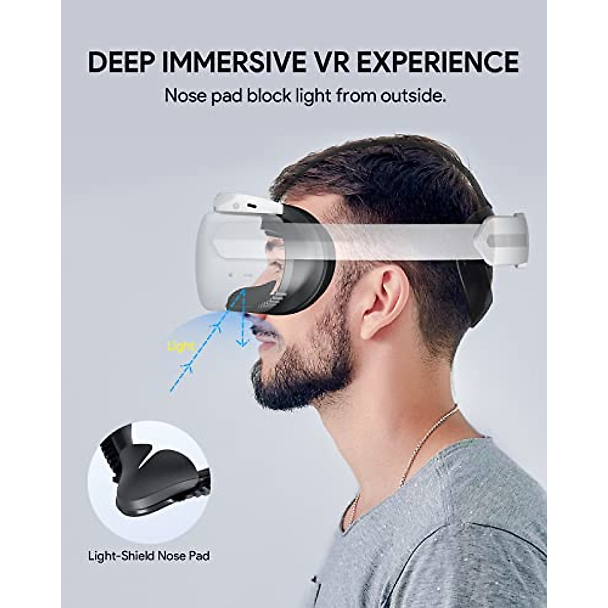AUBIKA Cooling Fan + Removable Face Pad for Meta/Oculus Quest 2 Accessories, Facial Interface with Soft Sweatproof PU Cover, Air Circulation to Anti Fogging and Reduce Facial Stuffiness
