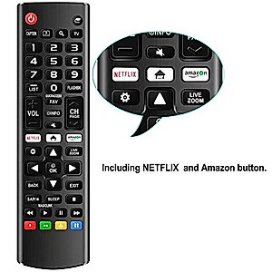 Universal Remote for LG Smart TV, Compatible with All LG TV Remote Control LCD LED OLED UHD HDTV 3D 4K Smart TV Models, Replacement for LG TV Remote Feature with Netflix Amazon Shortcuts Button