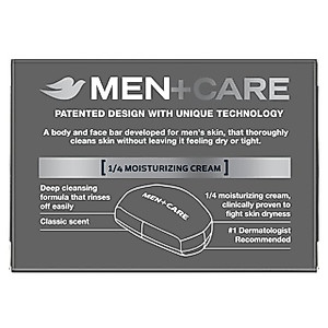 Dove Men+Care Men's Bar Soap More Moisturizing Than Bar Soap Deep Clean Soap Bar that Effectively Washes Away Bacteria, Nourishes Your Skin 3.75 oz 10 Bars