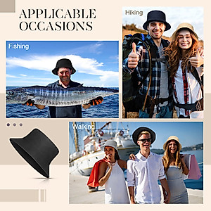 48 Pcs Bucket Hats Unisex Cotton Wide Brim Sun Bucket Hat Summer Fisherman Cap for Men Women Teens Outdoor Travel Beach (Multicolor)