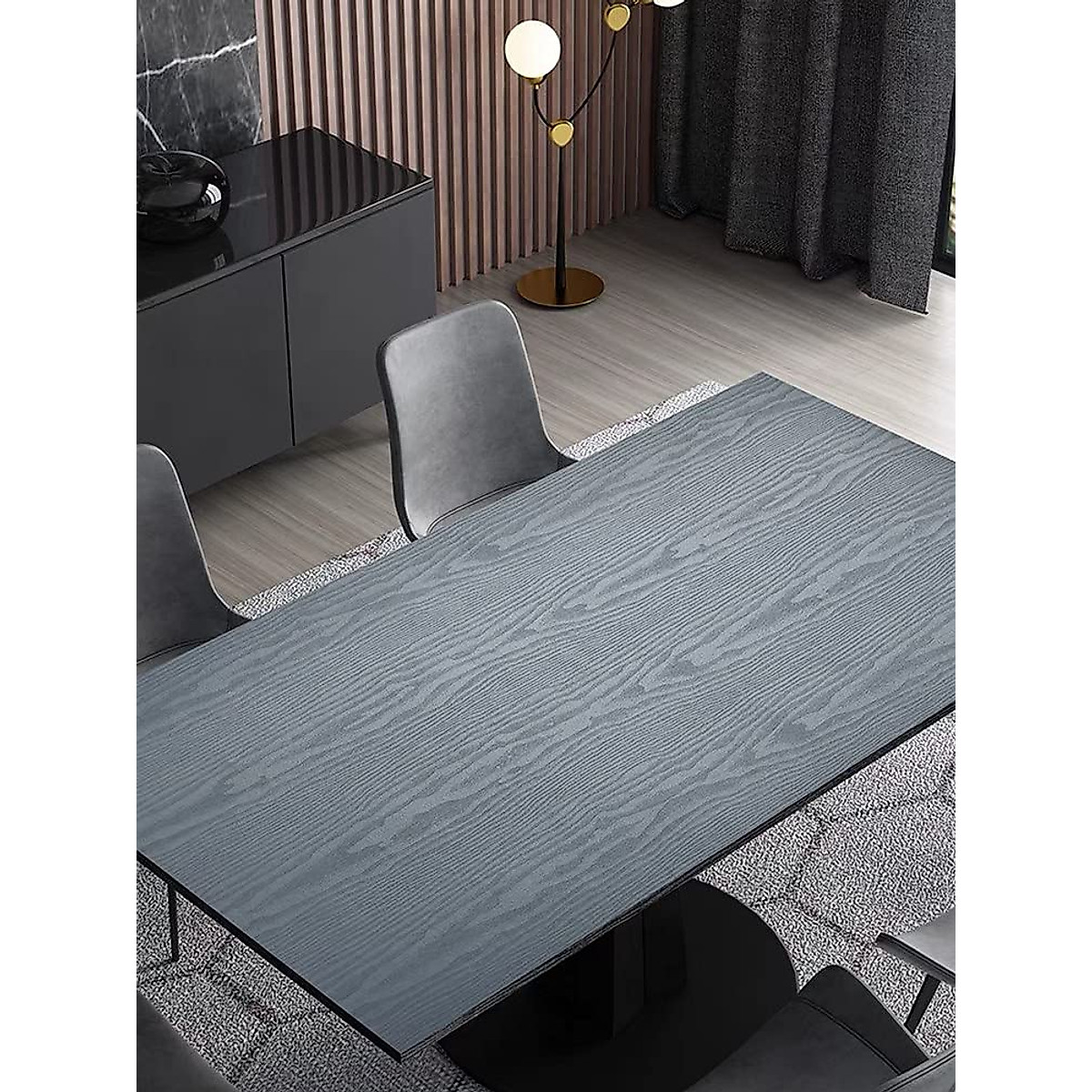 17.71" x400"Black Wood Wallpaper Peel and Stick Film Black Wallpaper Self Adhesive Removable Wallpaper for Countertop Furniture Kitchen Cabinet Vinyl Wallpaper Thickening Upgrade Easy to Clean