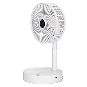 Heayzoki Portable Folding Fan 3 Speed Adjustable Foldable Desk Fan with Rechargeable Battery Oscillating Fan for Home Kitchen Outdoor Camping