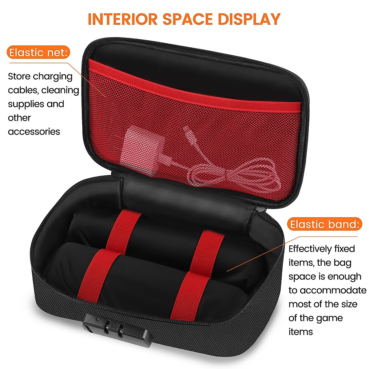 MUOUM Discreet Lockable Storage Toy Bag Box Organizer Container