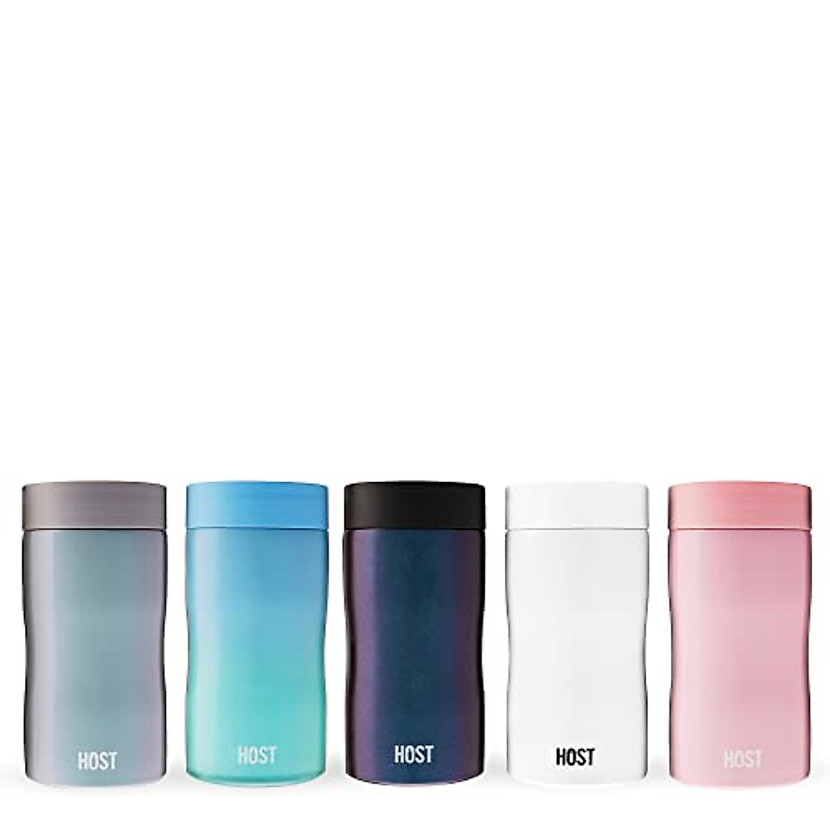 HOST Stay-Chill Beer Cozy Insulated Can Cooler Tumbler - Double Walled Stainless Steel Beer Can Insulator Holder for Slim Sized Cans - Lagoon