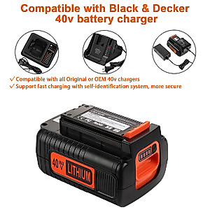 AYTXTG 3000mAh LBX2040 Replacement Black and Decker 40V Max Lithium Battery LBX2040 LBXR36 LBXR2036 LST540 LCS1240 LBX1540 LST136W 40 Volt Black and Decker Battery
