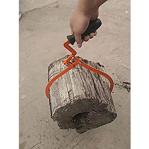 OAOLOWF 20" Log Tongs Logging Skidding Tongs Non-Slip Grip- Log Lifting, Handling, Dragging & Carrying Tool