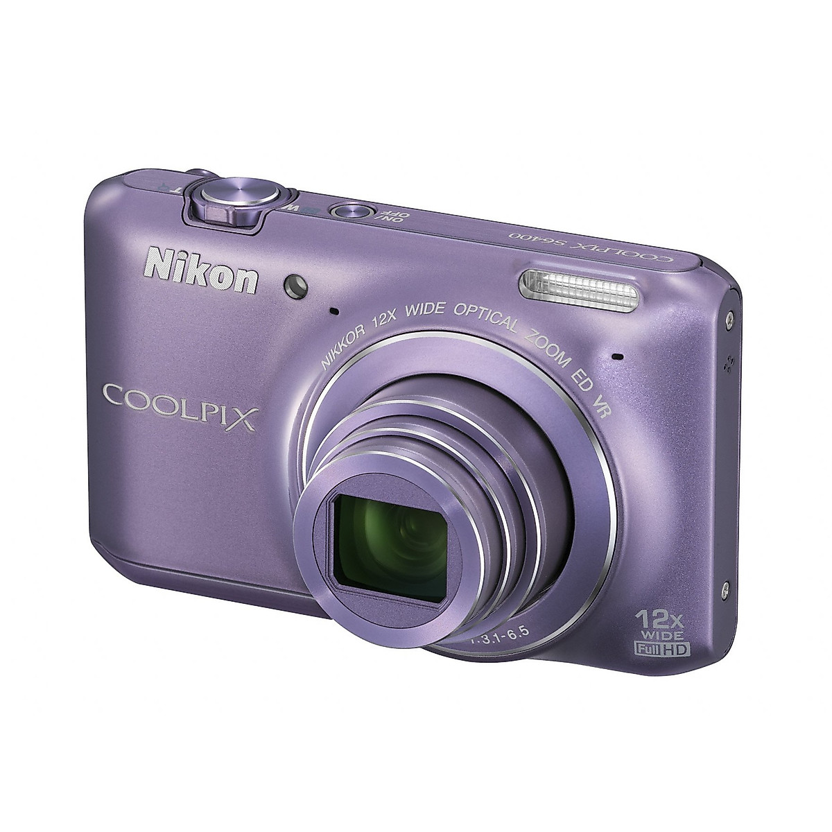 Nikon COOLPIX S6400 16 MP Digital Camera with 12x Optical Zoom and 3-inch LCD (Purple)