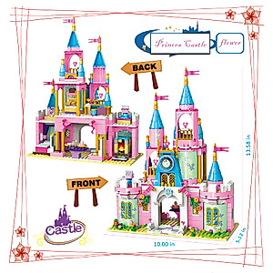 Friends Building Blocks Toys for Girls Age 6-12 Princess Castle Building Sets for Girls Magical Ice Palace Toy Castle Blocks Kit STEM Learning Roleplay Blocks for Kids Girls Christmas Birthday Gifts