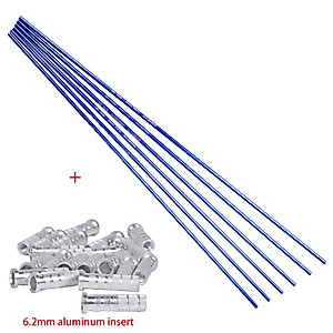 ZSHJGJR Archery 30 Inch Carbon Arrow Shafts 500 Spine ID 6.2mm Carbon Bare Shafts for Compound Bow Recurve Bow 6/12pcs (blue, 24)