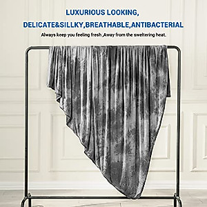 Topcee Cooling Blanket for Night Sweats Decorative Tie Dye, Absorbs Heat to Keep Cool on Warm Nights, Q-Max 0.5 Cooling Blankets for Hot Sleepers, Ultra-Cool Lightweight Sofa Throw Blanket (50"x70")