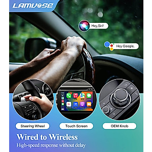 Wireless CarPlay Adapter with Netflix YouTube to Car and TV, Apple CarPlay and Android Auto Wireless Adapter for Car, Magic CarPlay Box CarPlay Streaming for Factory Wired CarPlay Cars from 2016