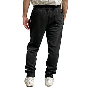 Southpole Men's Basic Lightweight Tech Fleece Jogger Pants, Heather Charcoal, X-Large