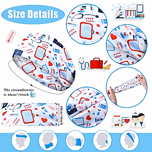 Hotop Non-Slip Elastic Women's Headbands with Buttons - Ear Protection for Nurses, Doctors, Sports - Hair Bands, Head Wraps with Gifts