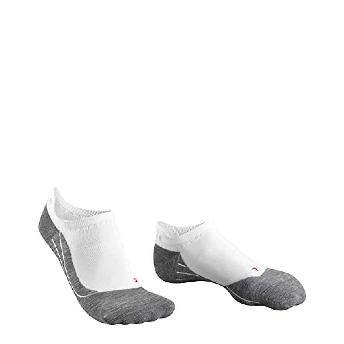 FALKE Men's RU4 Endurance Running Socks, Athletic No Shows, Medium Cushion, Breathable Quick Dry, Organic Cotton, White (White-Mix 2020), 9-10, 1 Pair