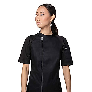 Chef Works Women's Varkala Chef Coat, Black, Large