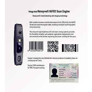Android Enterprise Handheld Mobile Terminal with 5.7" Touch Screen| Honeywell Barcode Scan Engine | Bluetooth 5.0 | WiFi & 4G LTE | 1D 2D Barcode Data Capture for Logistics Warehouse Inventory