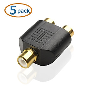 Cable Matters 5-Pack Gold Plated RCA Split Adapter