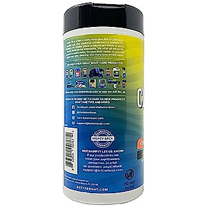 Boat Cleaner Wipes with UV Protection Boat Vinyl Cleaner and Protectant Car Leather Marine Boat Seat Cleaner Dashboard & Console Boat Cleaning Supplies Interior and Exterior Clean & Wash Products 2PK