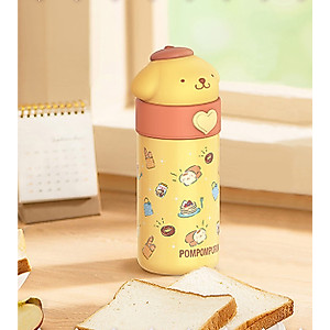 Everyday Delights Sanrio Pom Pom Purin Stainless Steel Insulated Water Bottle 350ml - Yellow