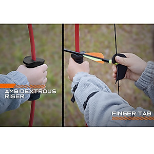 Elong Youth Recurve Bow and Arrow Set Outdoor with Quiver Children Junior Archery Beginner Longbow Target Training for Teen Teams Game