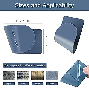 Jebmeray Pot Lid Holder, Wall Mount Pot Lid Organizer, Adjustable Wall Mount Pot Lid Rack, Pan Organizer for Kitchen,Save More Space and Freely Adjustable Size(4PCS)