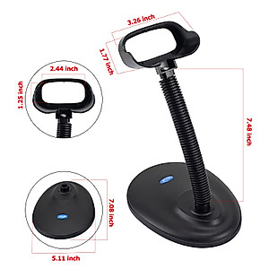 NETUM Adjustable Barcode Scanner Stand Hands Free Barcode Scanning Bar-Code Reader Cradle Holder Adjustable Goose Neck Stand for NT-1698W NT1698LY NT-1228BL NT-1228BC