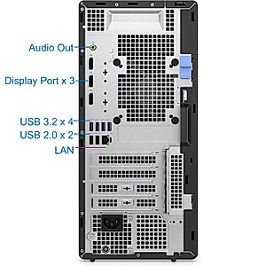 Dell Optiplex 7010 Plus Tower Desktop Computer, Intel i9-12900K, 64GB RAM, 2TB NVMe SSD, DisplayPort, DVDRW, HDMI, USB-C 20 Gbps, Wi-Fi, BT, Windows 11 Pro, 7000 Series PC, Black