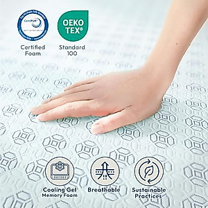 Sleephome 6” Full Mattress – Cooling Gel Memory Foam, Breathable & Pressure-Relieving, Medium Firm Support, Mattress in a Box