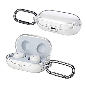 Kconn Polycarbonate Case for Galaxy Buds and Buds+ Plus, no Need Adhesive Case Cover, Hard and Shockproof, Compatible with Samsung Galaxy Buds and Buds Plus 2020 (Clear)