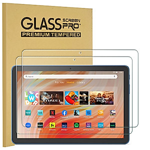 KEANBOLL 2-Pack Tempered Glass Screen Protector For All-New Amazon Fire HD 10/Fire HD 10 Plus Tablet 10.1 Inch (13th-11th Generation, 2023-2021 Released)[Reduce Fingerprint][Anti Scratch]