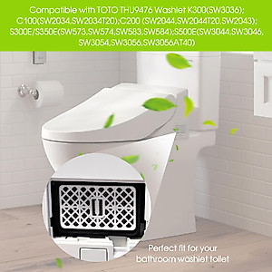 Deodorizer Filter for Toto Washlet THU9476 Deodorizer Catalyst Cartridge Replacement for S300 S350E S500E SW2044 C100 C200 K300 SW573 SW2034 SW3056,Bathroom Toilet Deodorizer Filter Deodorizing