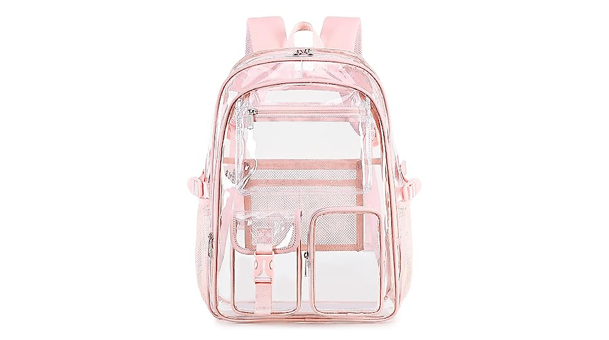 Abshoo Large Clear Backpack - Stylish & Durable Pink Bag