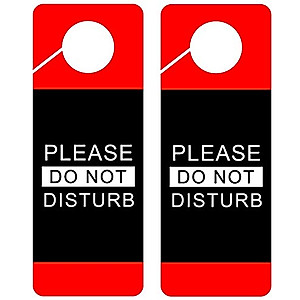 Do Not Disturb Door Hanger Sign, 2 Pack, Double Sided, Ideal for Using in Any Places Like Offices, Clinics, Law Firms, Hotels or During Therapy, Spa Treatment, Counseling Sessions