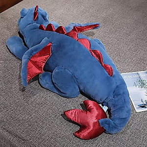 IFX24 Dragon Stuffed Animal, Blue Green Pink White Dragon Plush for Kids, Small Medium and Large Size Plush Dragon Available