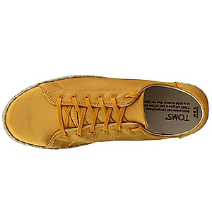TOMS Womens Lena Lace Up Sneakers Shoes Casual - Yellow - Size 8 B